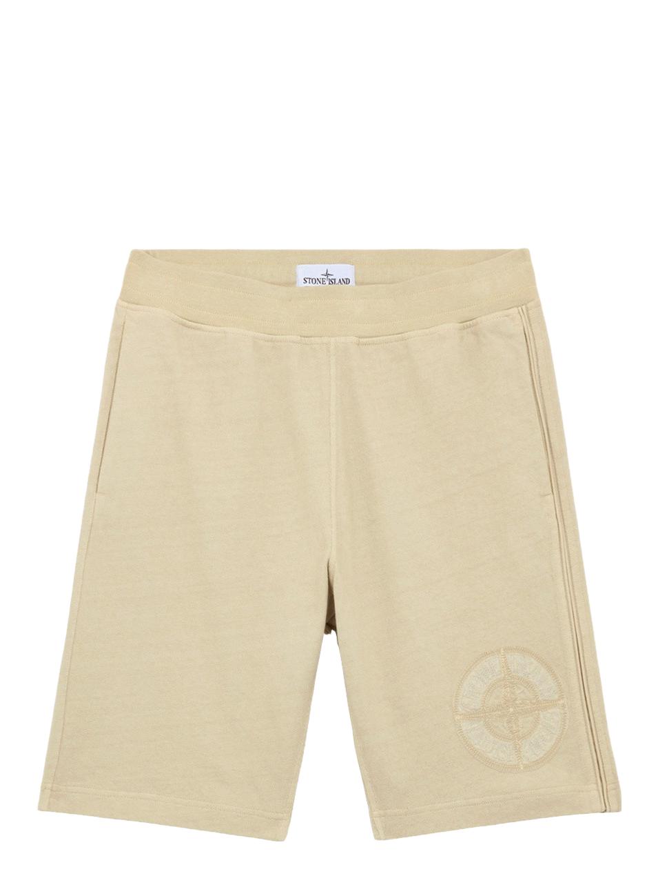 STONE ISLAND Stone Island Fleece Shorts with Logo Decal